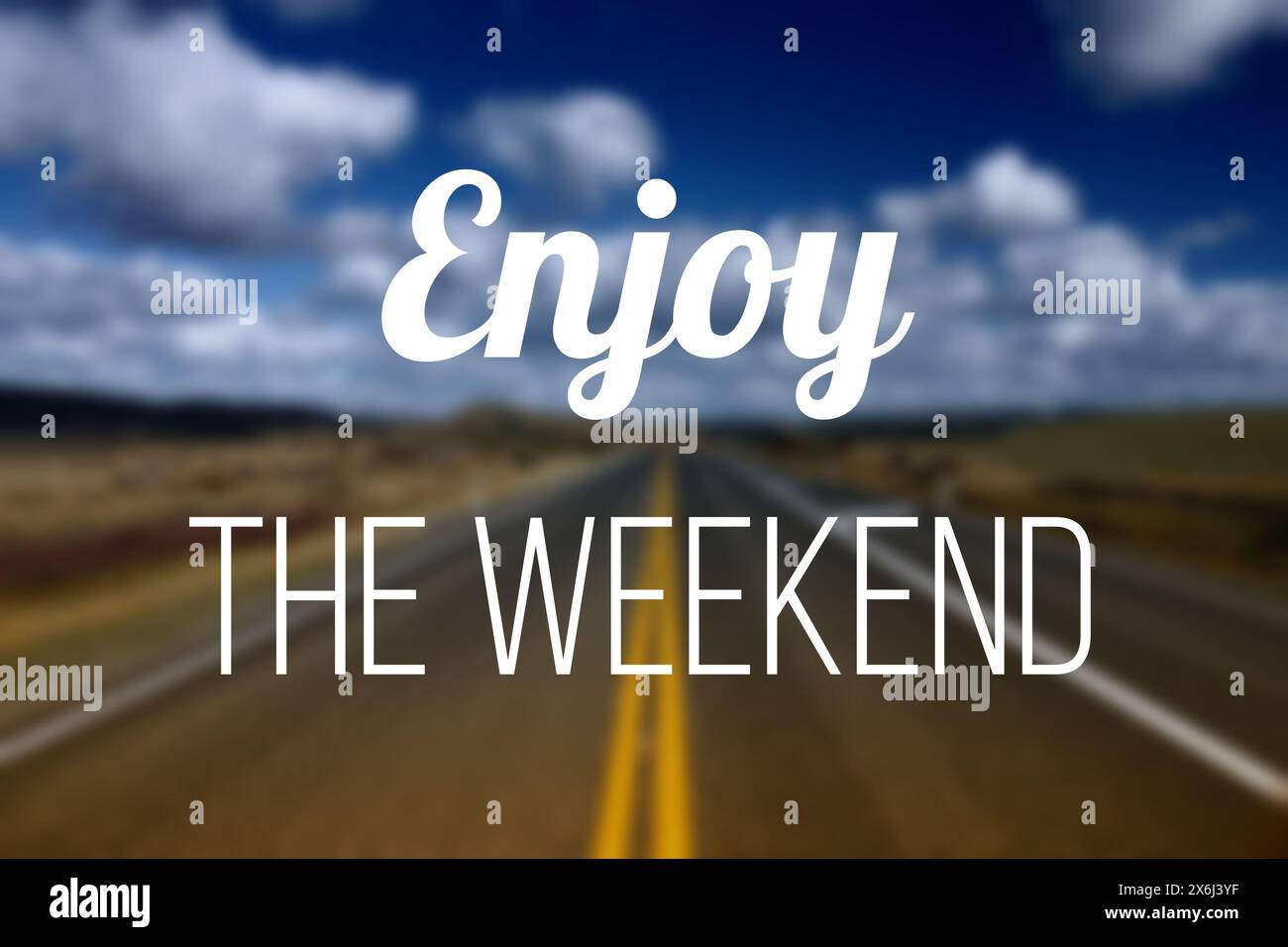 Enjoy the weekend. Motivational text poster. Workplace inspiration ...