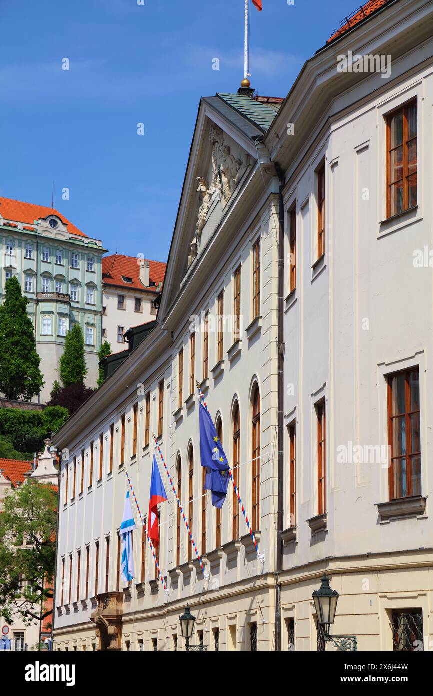 Parliament of Czech Republic. Prague landmark - Thun Palace (Thunovsky ...