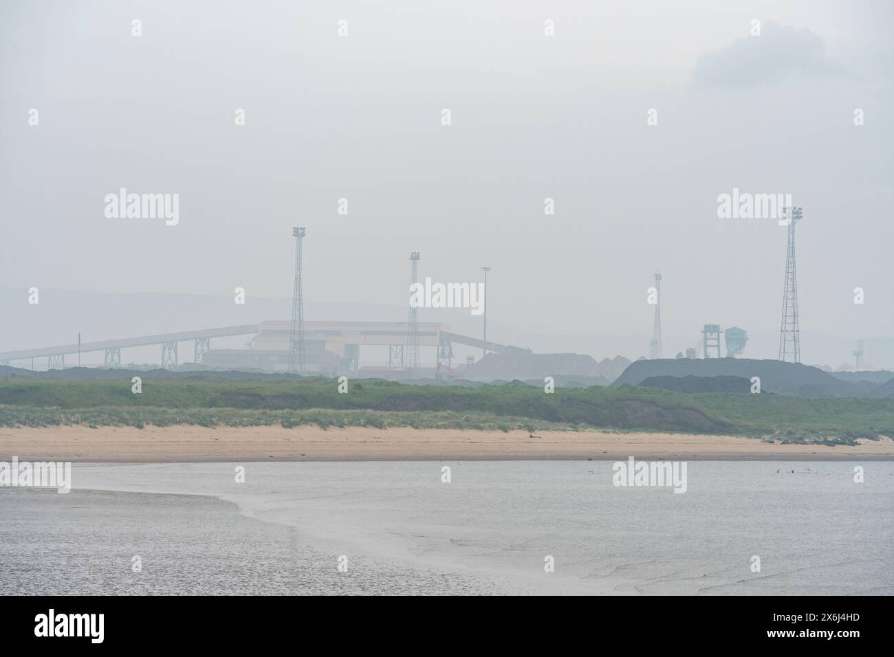 View of Middlesbrough's Bran Sands and the remains of Redcar steelworks ...