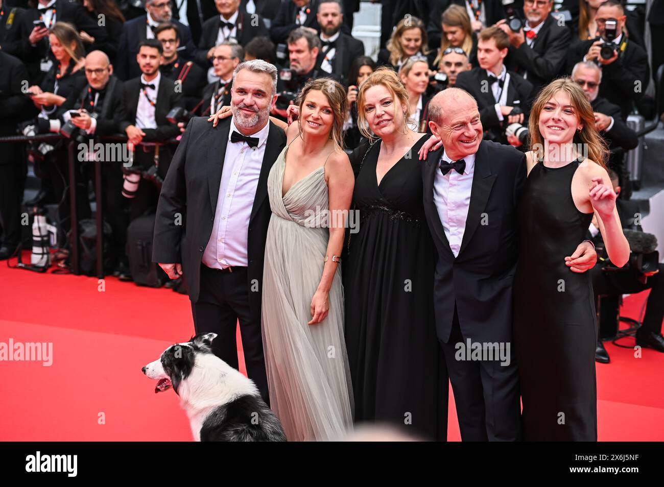 Cannes, France. 14th May, 2024. Loic Pourageaux, a guest, Laura Martin ...
