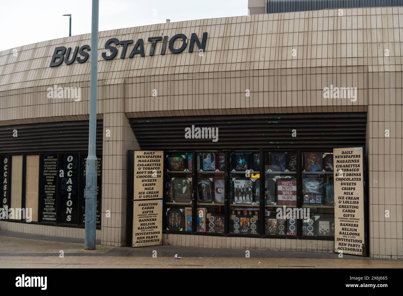 Middlesbrough, UK.The bus station in the town centre, opened 1982, a ...