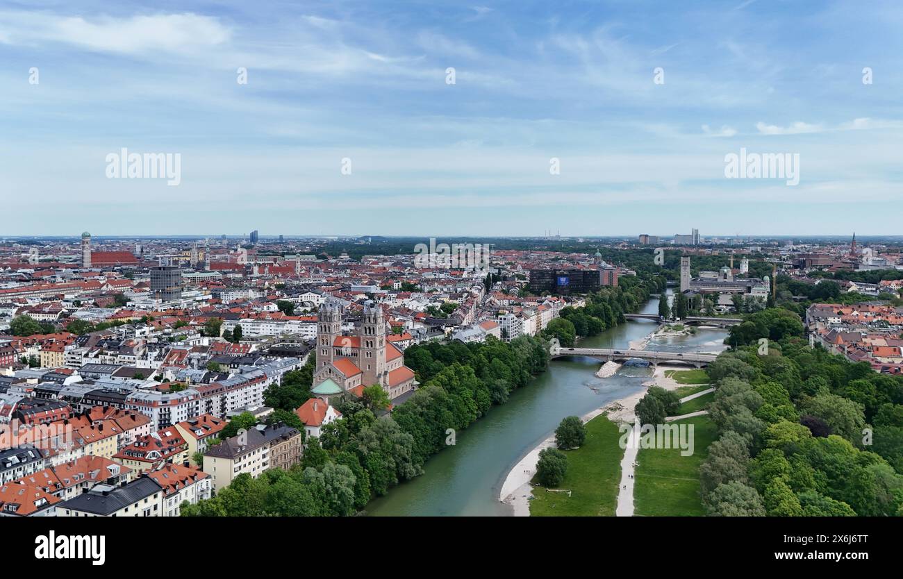 München, Bayern, Deutschland 15. Mai 2024: Hier der Blick auf die ...