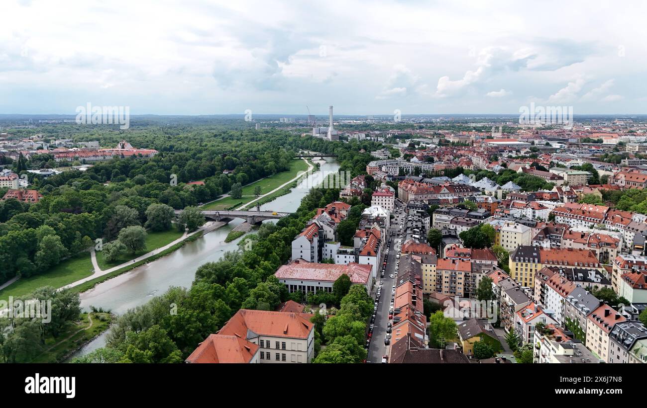 München, Bayern, Deutschland 15. Mai 2024: Hier der Blick auf die ...