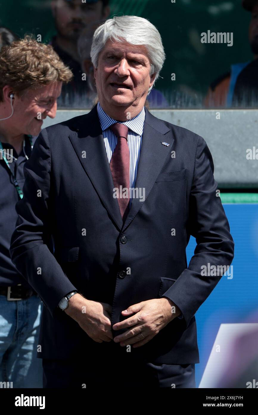 Le Mans, France. 11th May, 2024. FIM President Jorge Viegas attends the ...