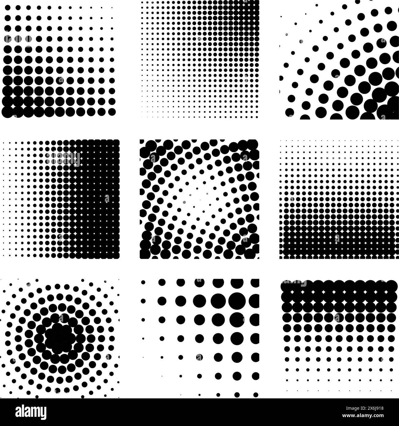Set of Abstract Halftone Design Elements. Vector illustration Stock ...