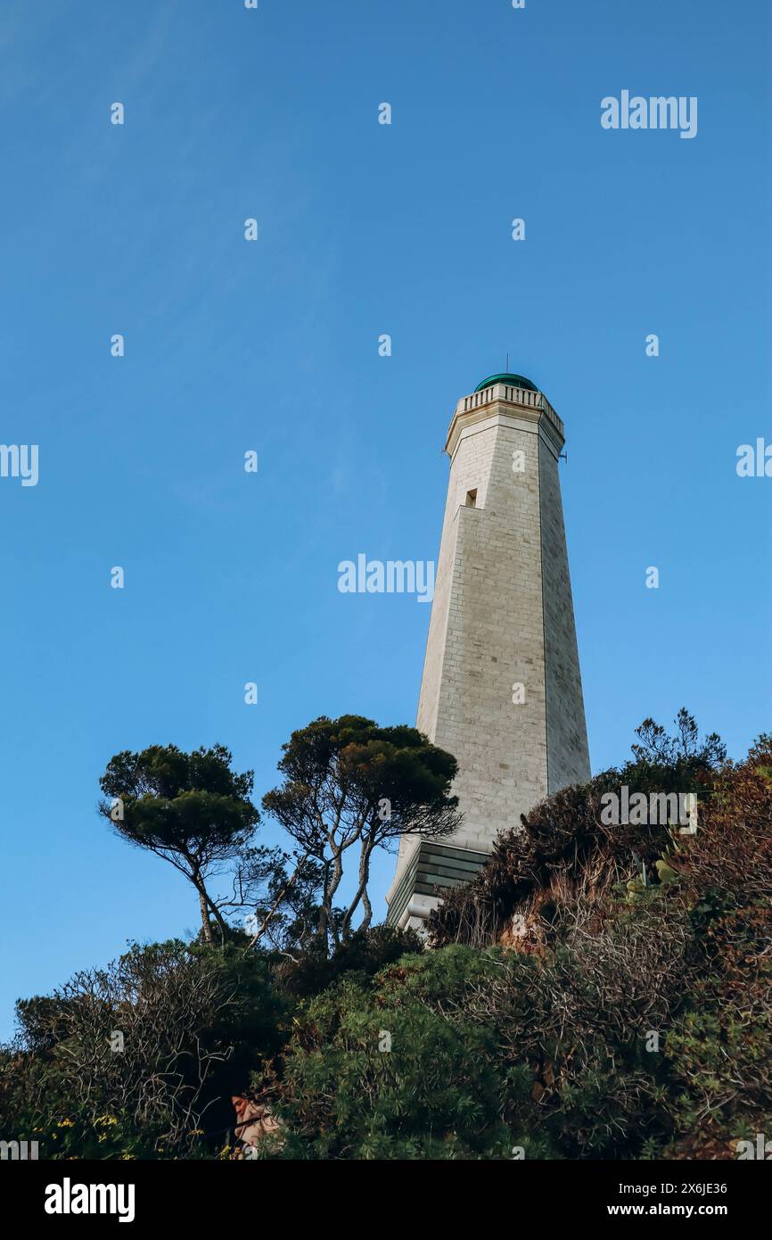 Lighthouse on the famous peninsula of Saint Jean Cap Ferrat, in the ...