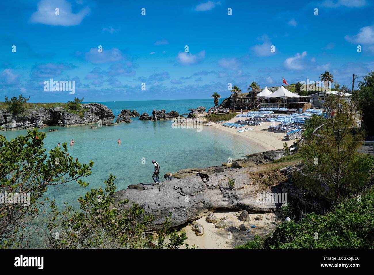 Tobacco Bay Beach Club near the historic town of St George’s on Bermuda ...