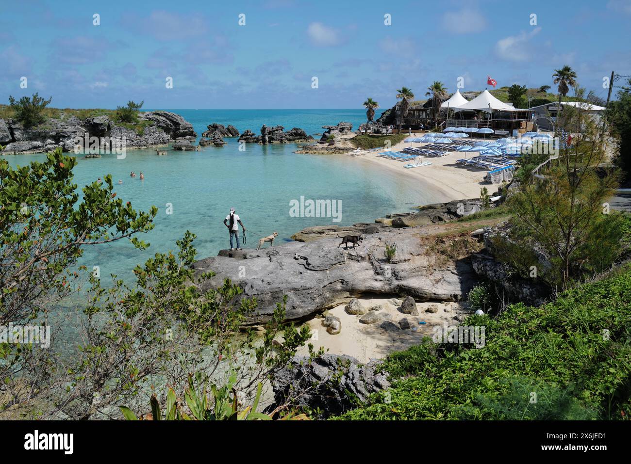 Tobacco Bay Beach Club near the historic town of St George’s on Bermuda ...