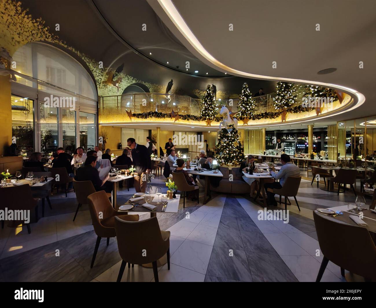 Nice, France - December 4, 2023: In the "La Rotonde" restaurant located ...
