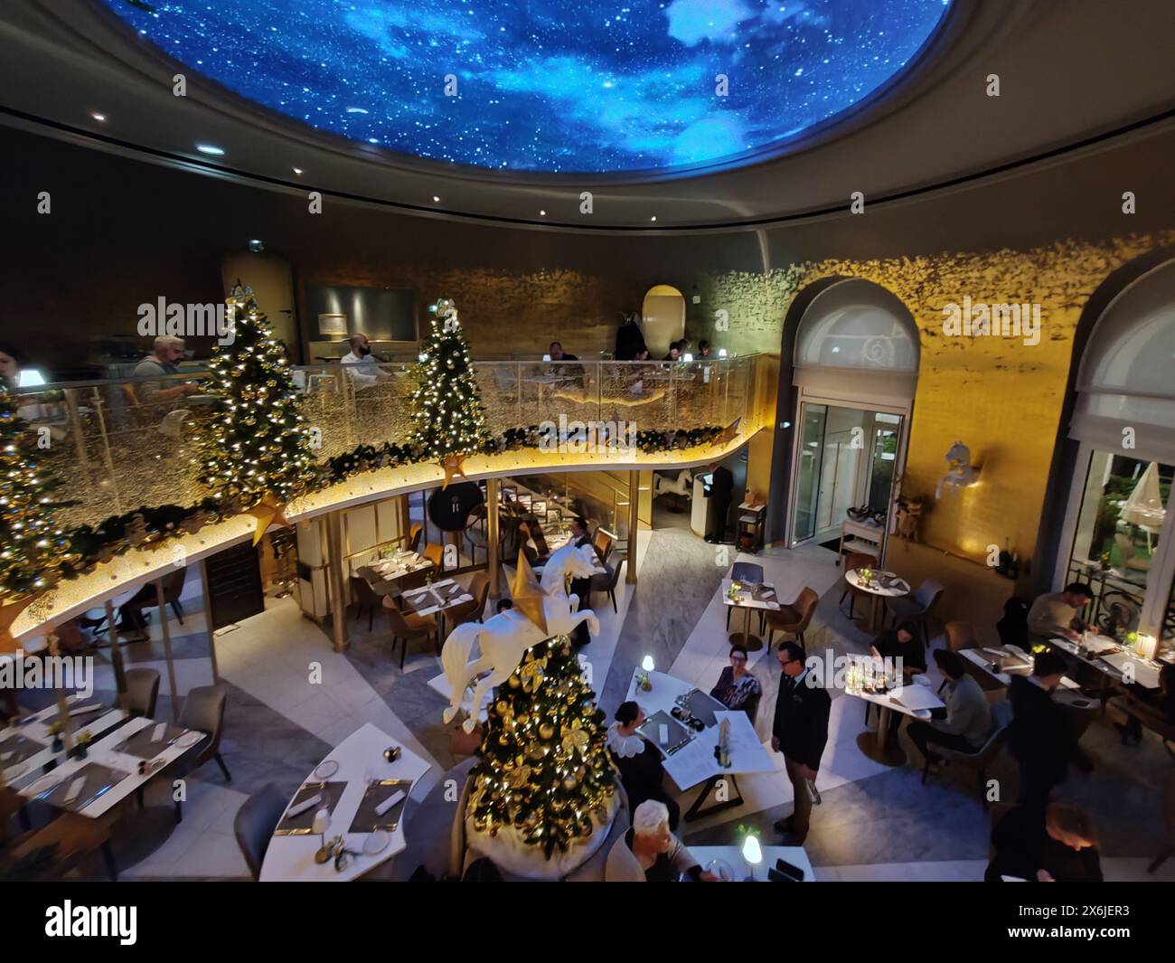 Nice, France - December 4, 2023: In the "La Rotonde" restaurant located ...