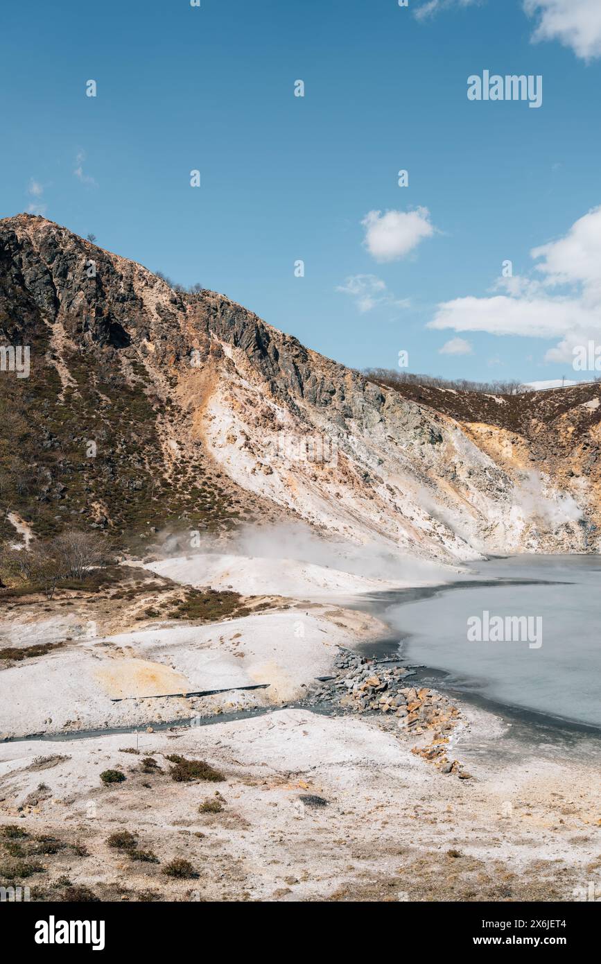Jigokudani Hell Valley Lake Oyunuma in Noboribetsu, Hokkaido, Japan ...
