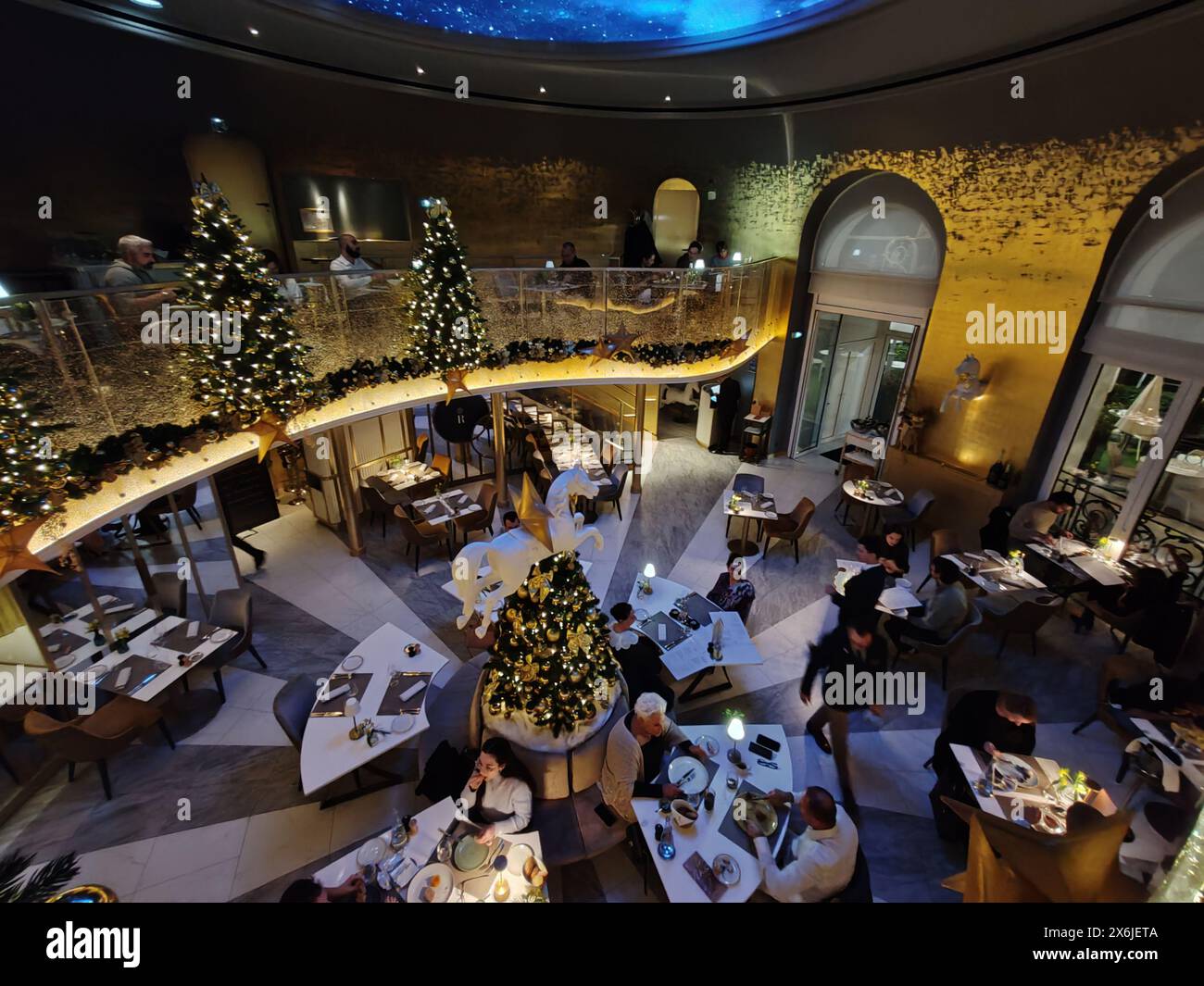 Nice, France - December 4, 2023: In the "La Rotonde" restaurant located ...