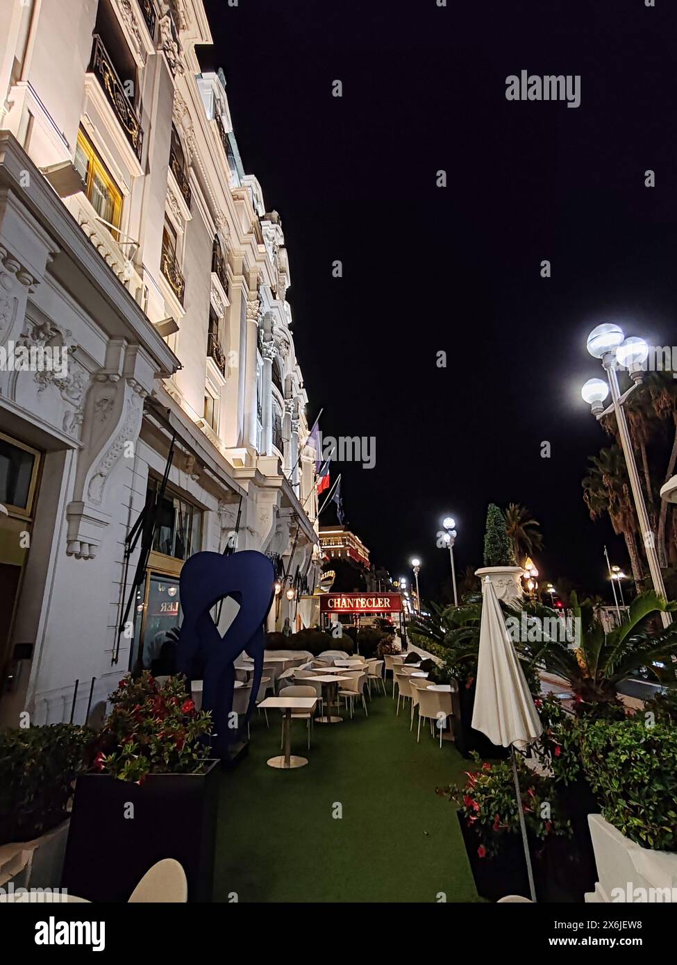 Nice, France - December 4, 2023: On the terrace of the "La Rotonde ...