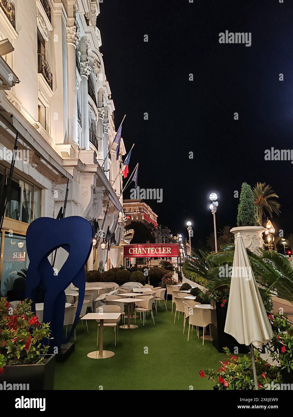 Nice, France - December 4, 2023: On the terrace of the "La Rotonde ...