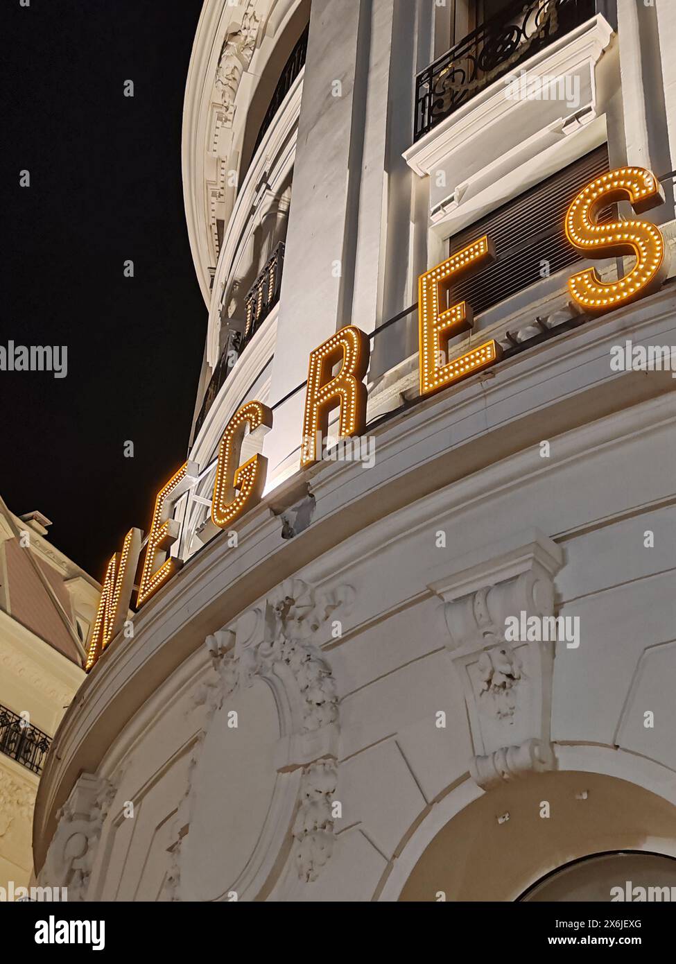 Nice, France - December 4, 2023: On the terrace of the "La Rotonde ...