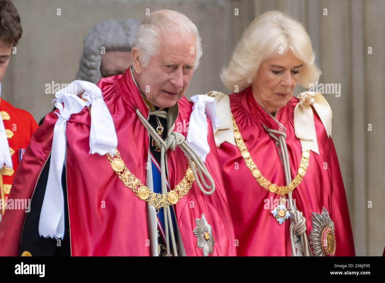 London, UK, 15 May, 2024. HRH Charles III and HRH Queen Camilla attend ...