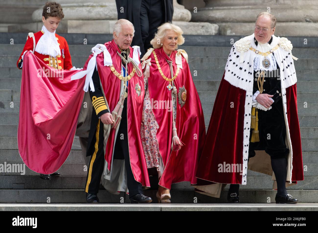 London, UK, 15 May, 2024. HRH Charles III and HRH Queen Camilla attend ...