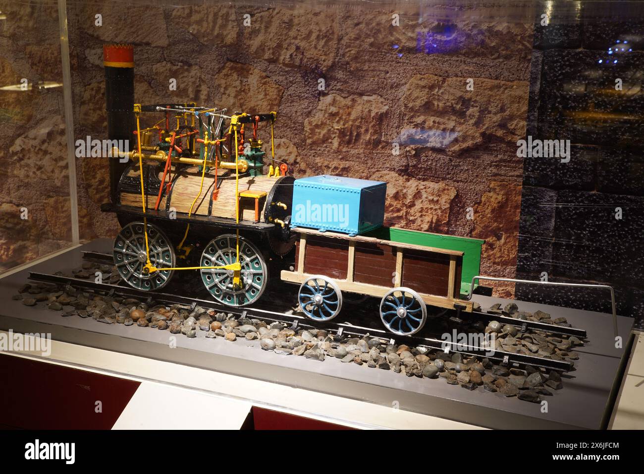 Scale-down model of 1829 George Stephenson's Rocket Locomotive ...