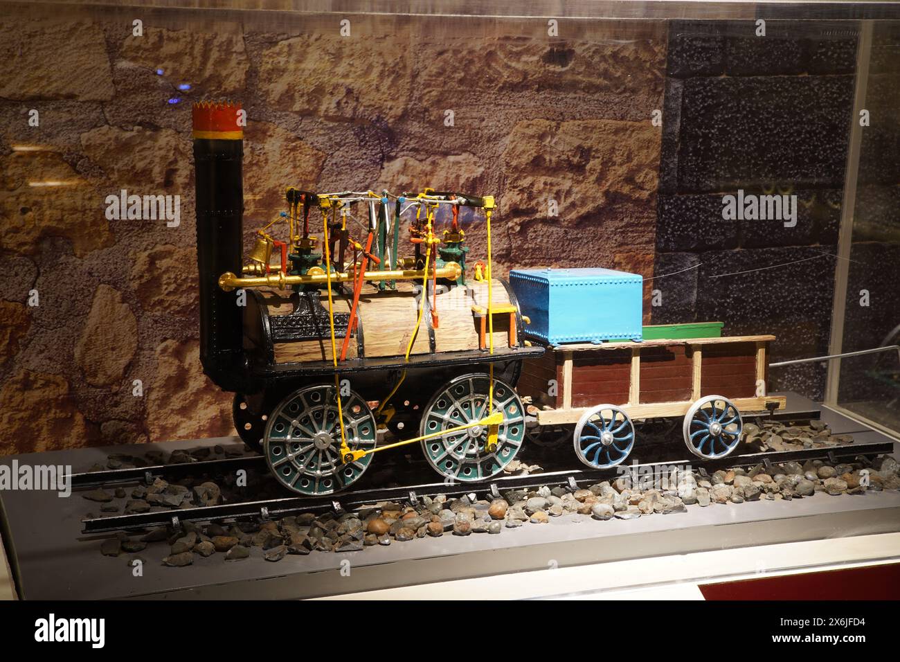 Scale-down model of 1829 George Stephenson's Rocket Locomotive ...