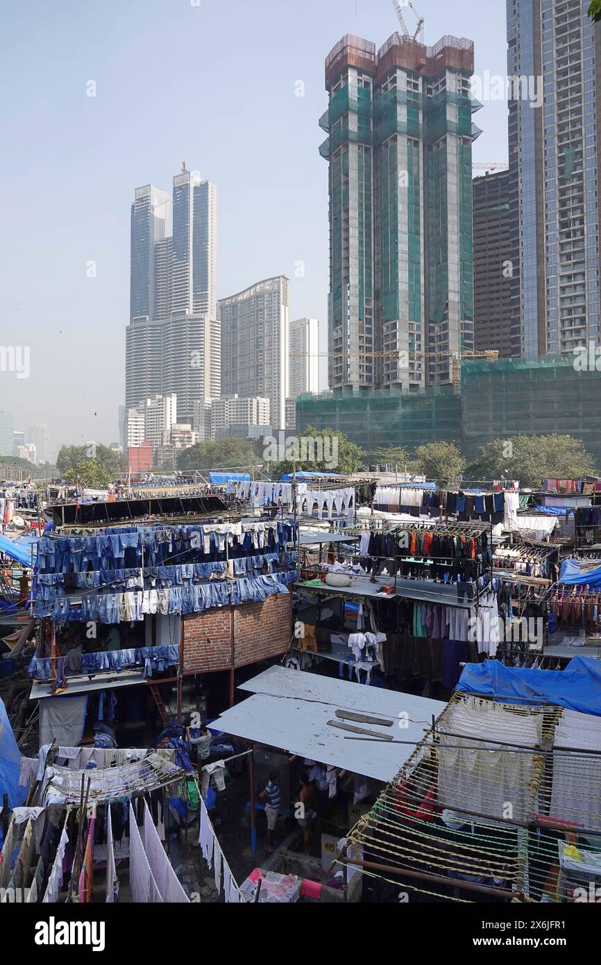 Mahalakshmi Dhobi Ghat, an open air laundry place in Mumbai, India ...