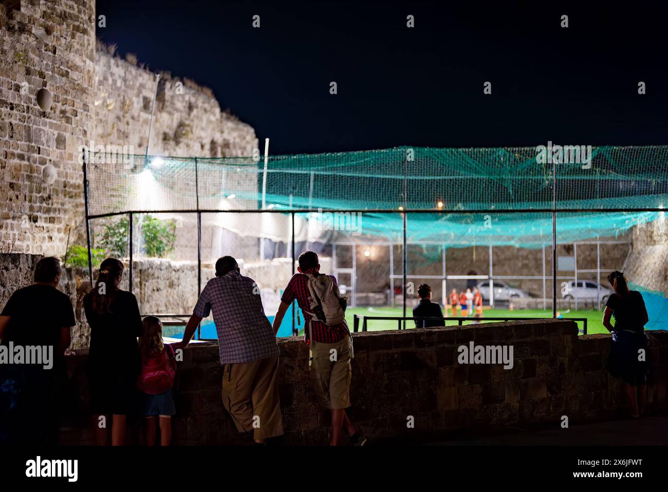 Children play football on a small football field Stock Photo - Alamy