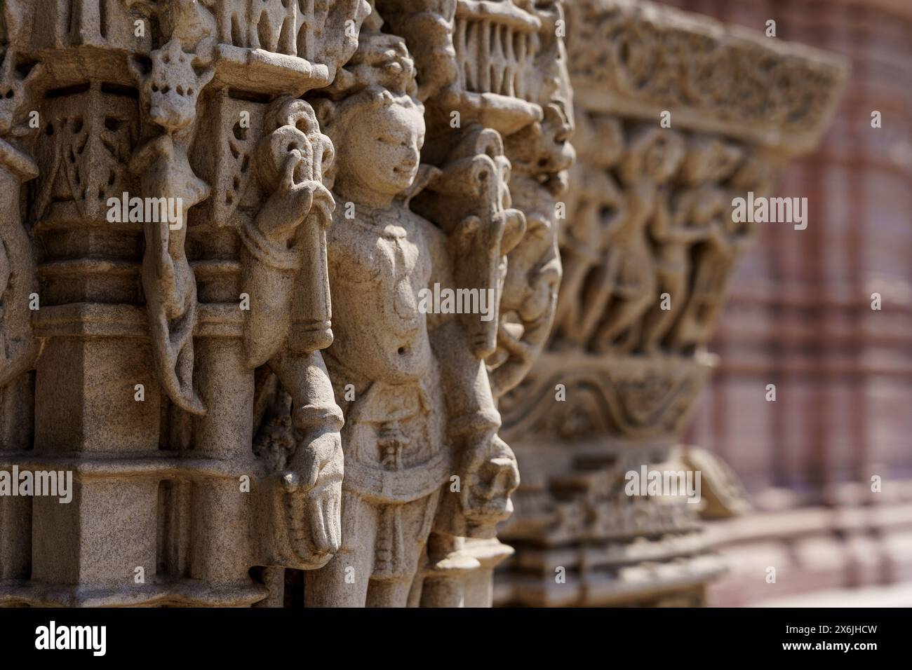 Hutheesing Jain Temple in Ahmenabad, Gujarat, India. Example of ancient ...