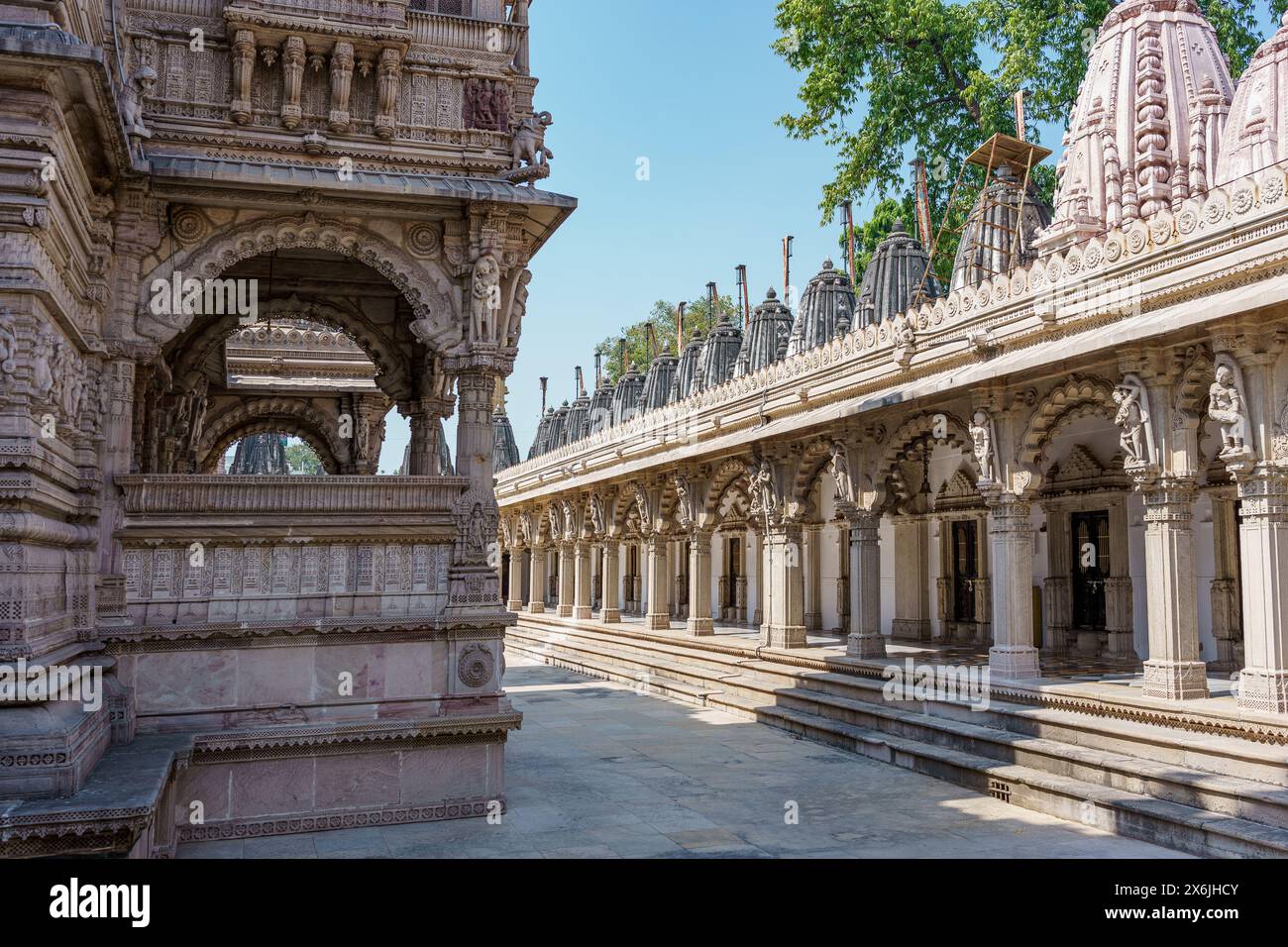 Hutheesing Jain Temple in Ahmenabad, Gujarat, India. Example of ancient ...