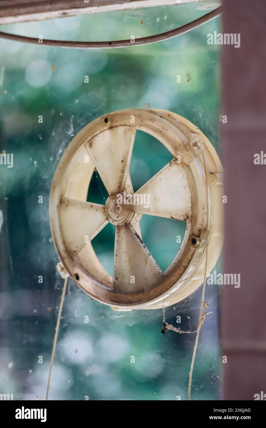 Old vintage air vent in the window Stock Photo - Alamy