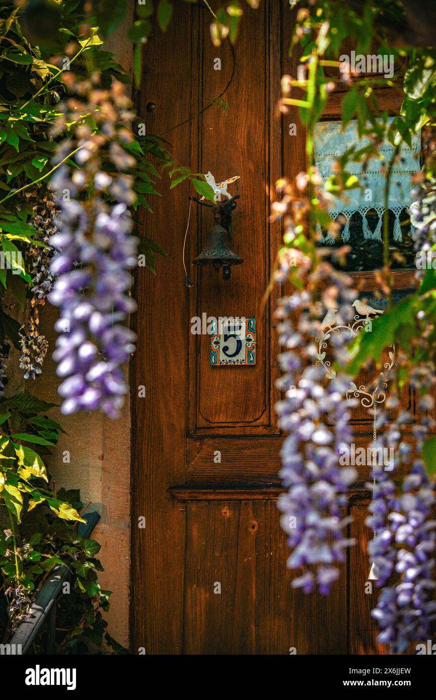 Flowery House Entrance Stock Photo - Alamy