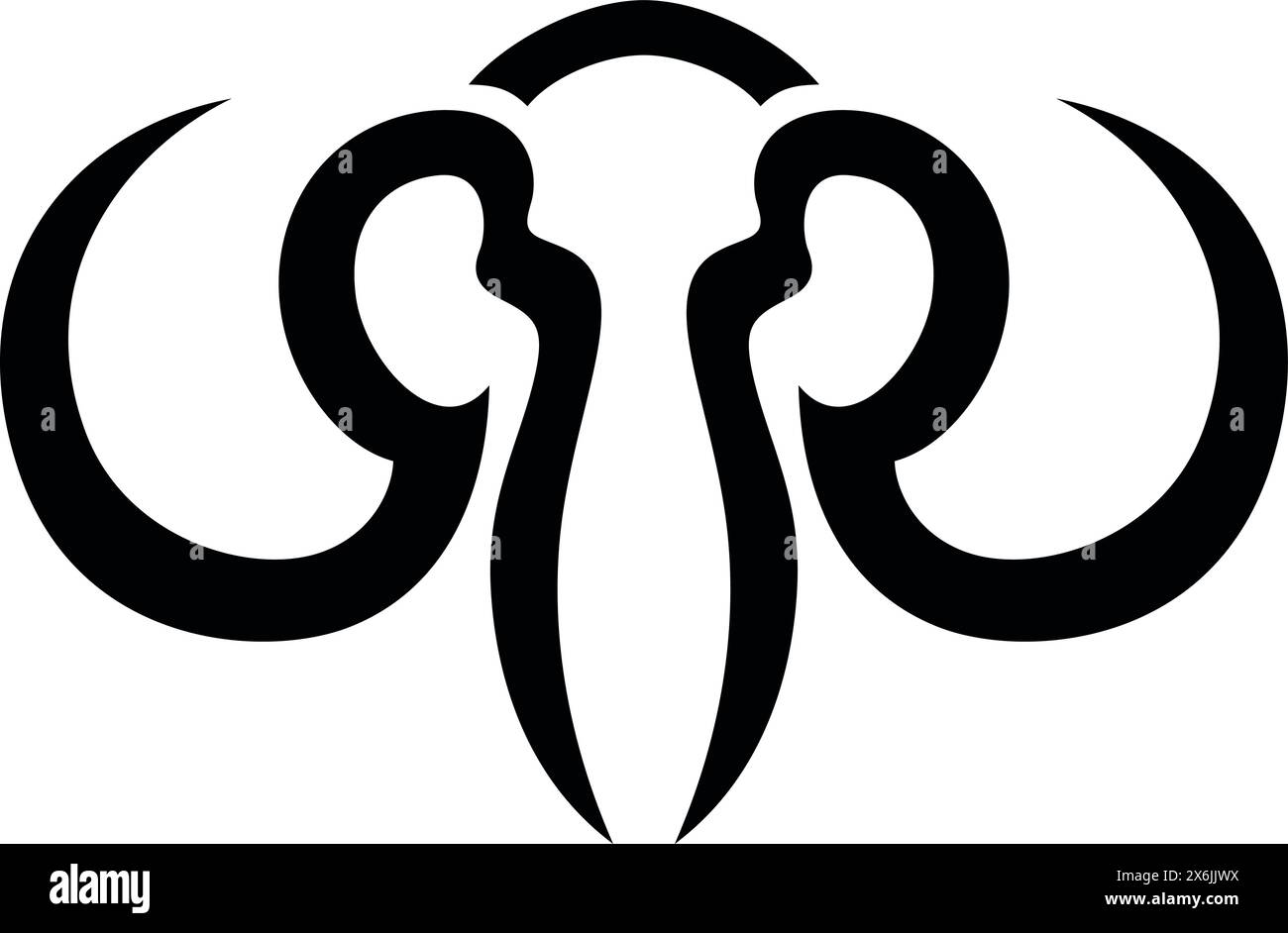 Abstract Symbol of Mammoth Head Stock Vector Image & Art - Alamy