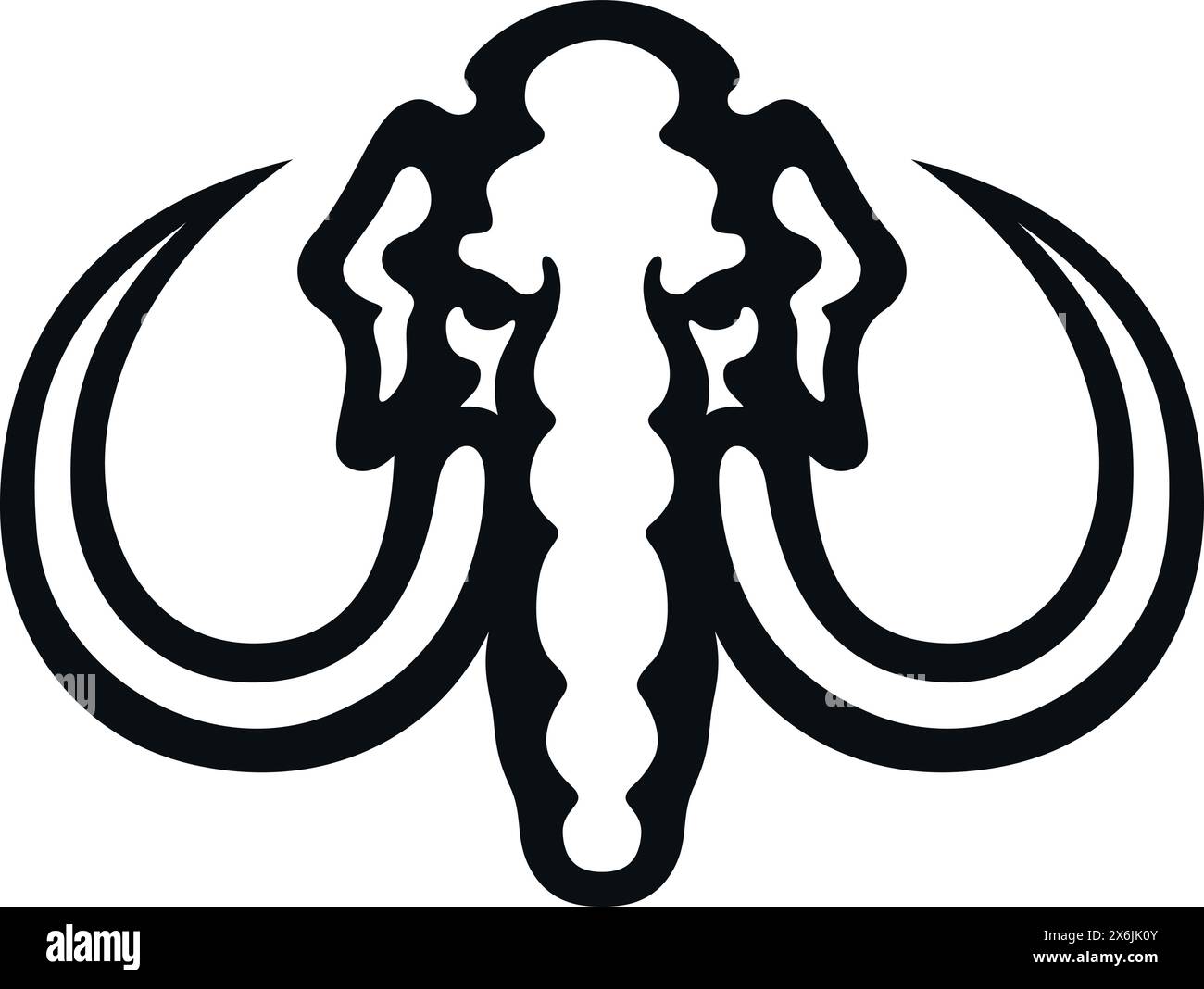 Simple Illustration of Mammoth Head Stock Vector Image & Art - Alamy