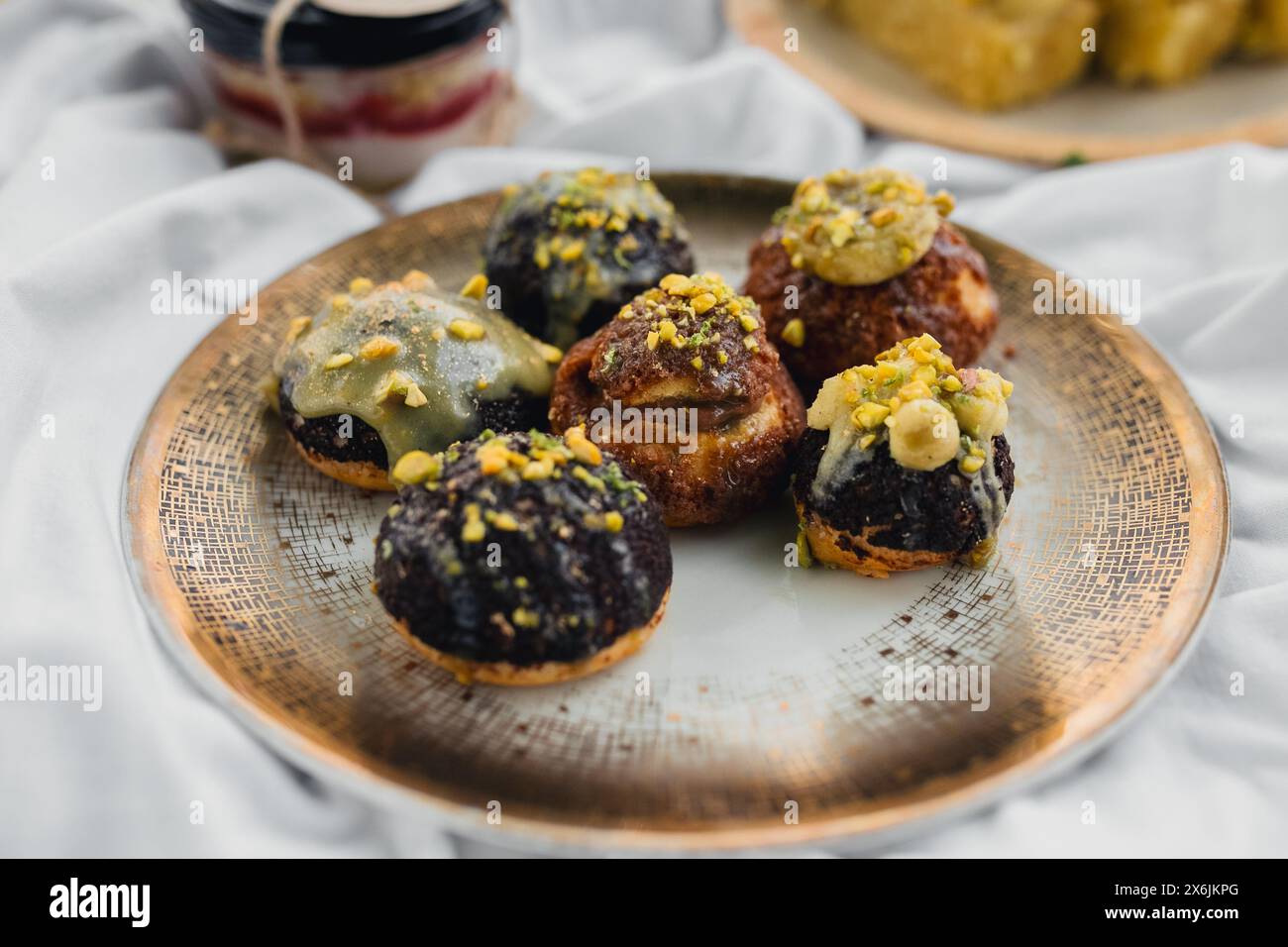Decadent Dessert Delights on the park Stock Photo - Alamy
