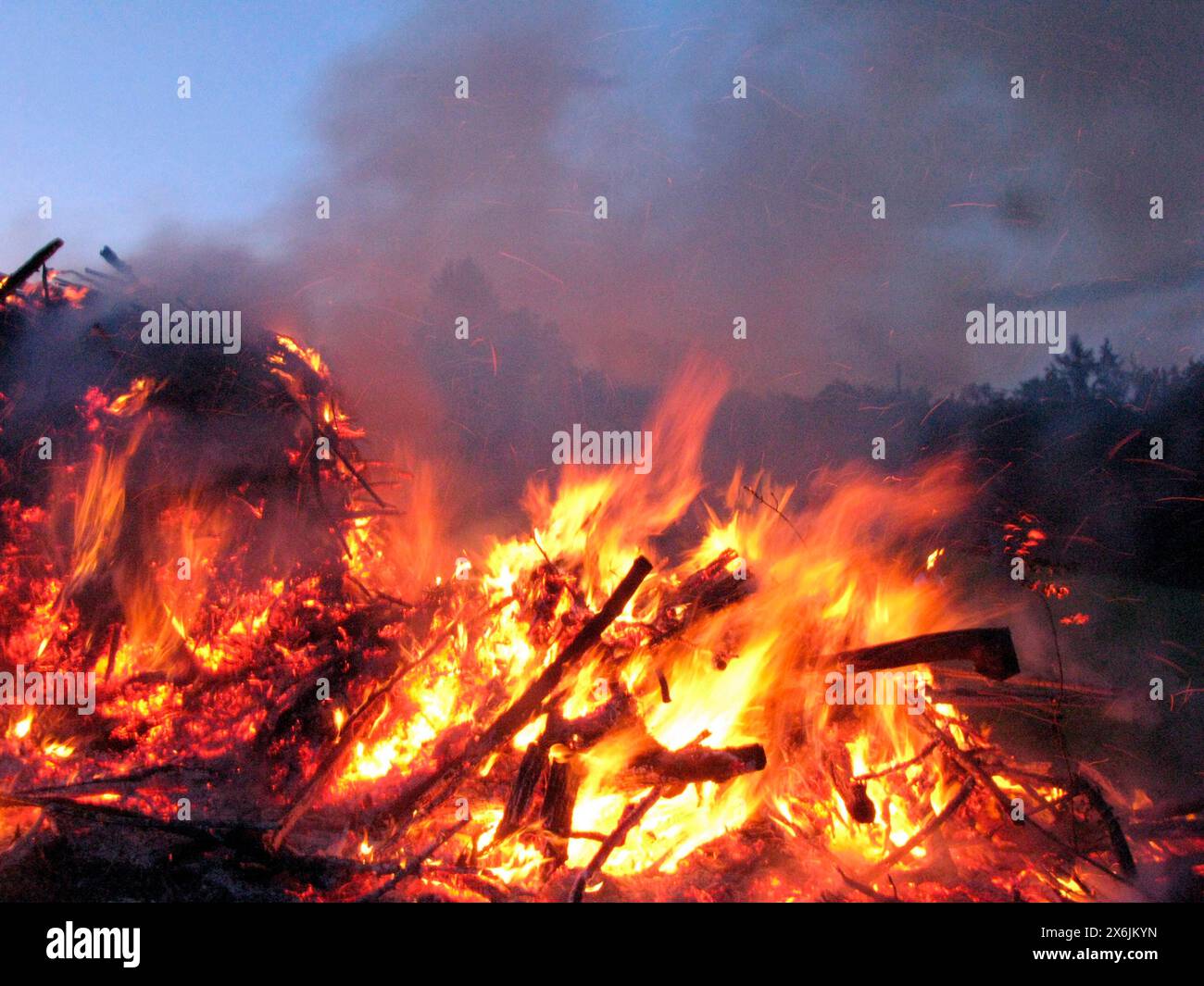 the flames of a burning fire as a heat source the flames of a fire ...