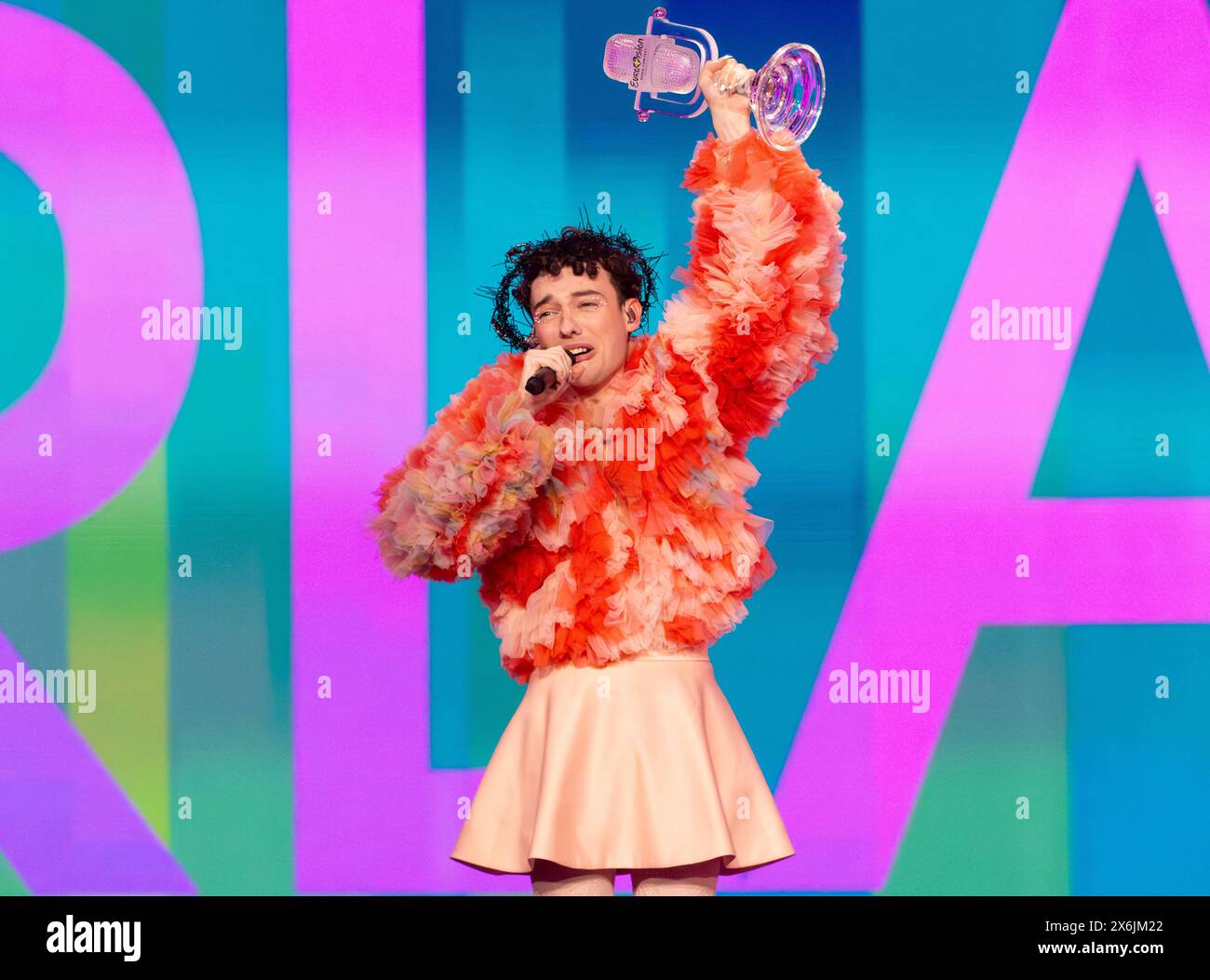 Malmo, Sweden - May 11th, 2024: Nemo Mettler representing Switzerland ...