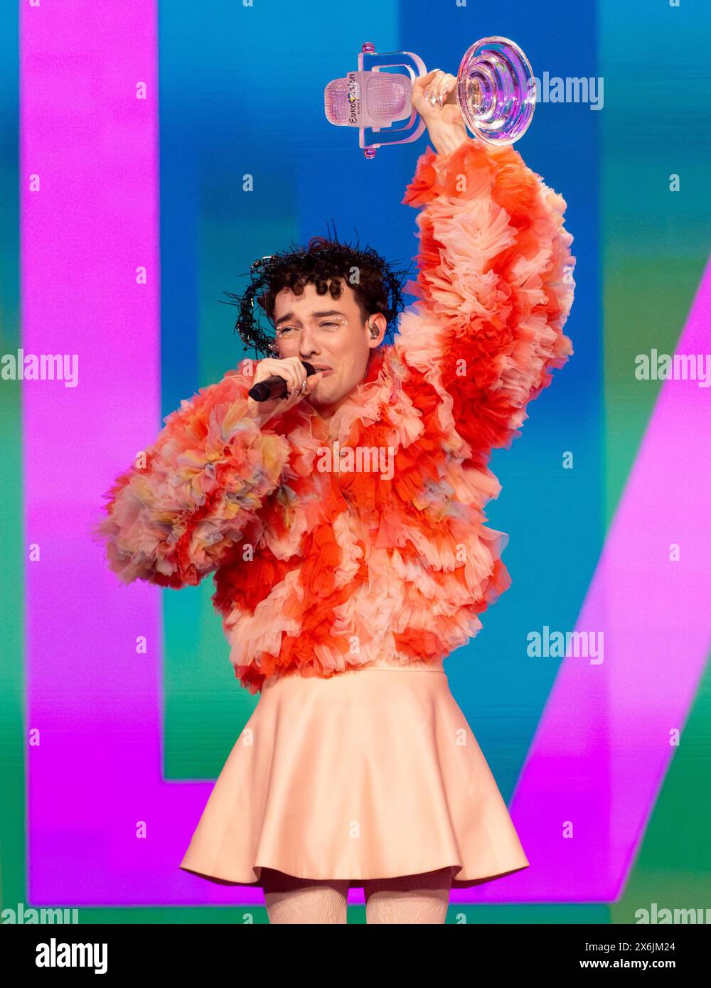 Malmo, Sweden - May 11th, 2024: Nemo Mettler representing Switzerland ...