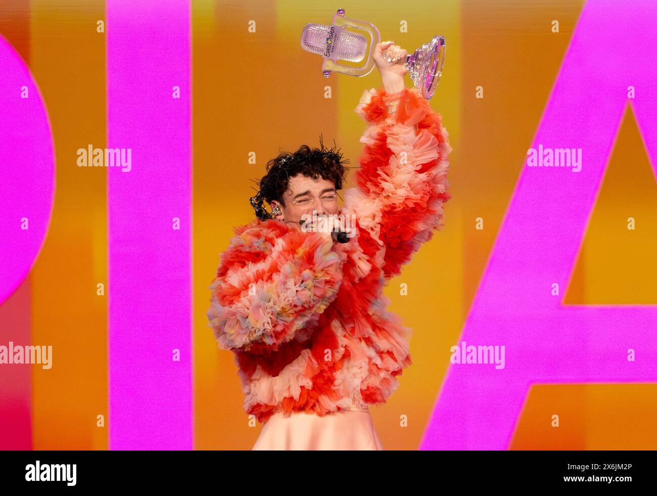 Malmo, Sweden - May 11th, 2024: Nemo Mettler representing Switzerland ...