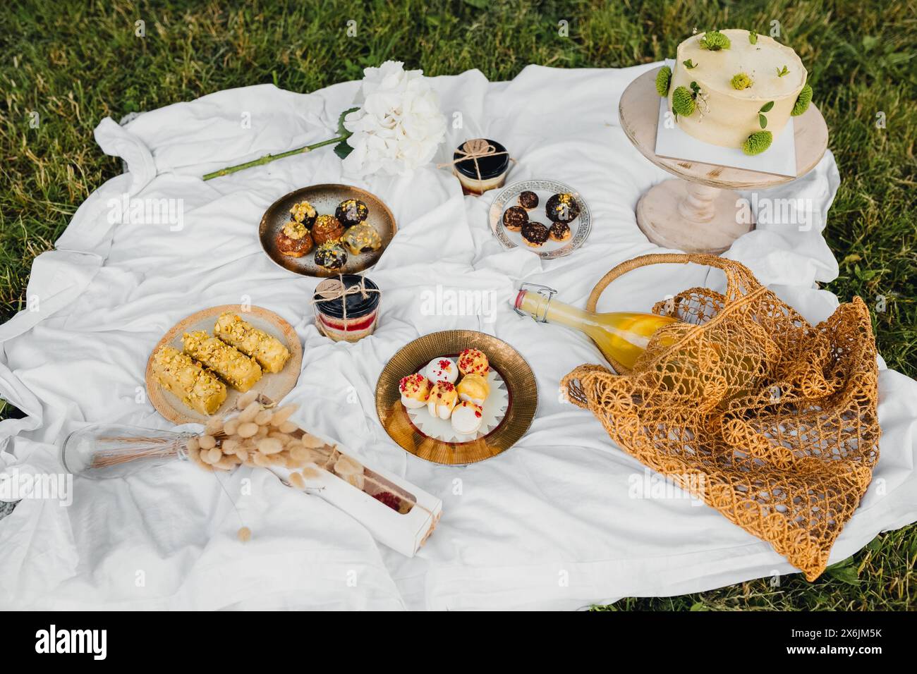 A Summertime Spread On The Park Stock Photo - Alamy