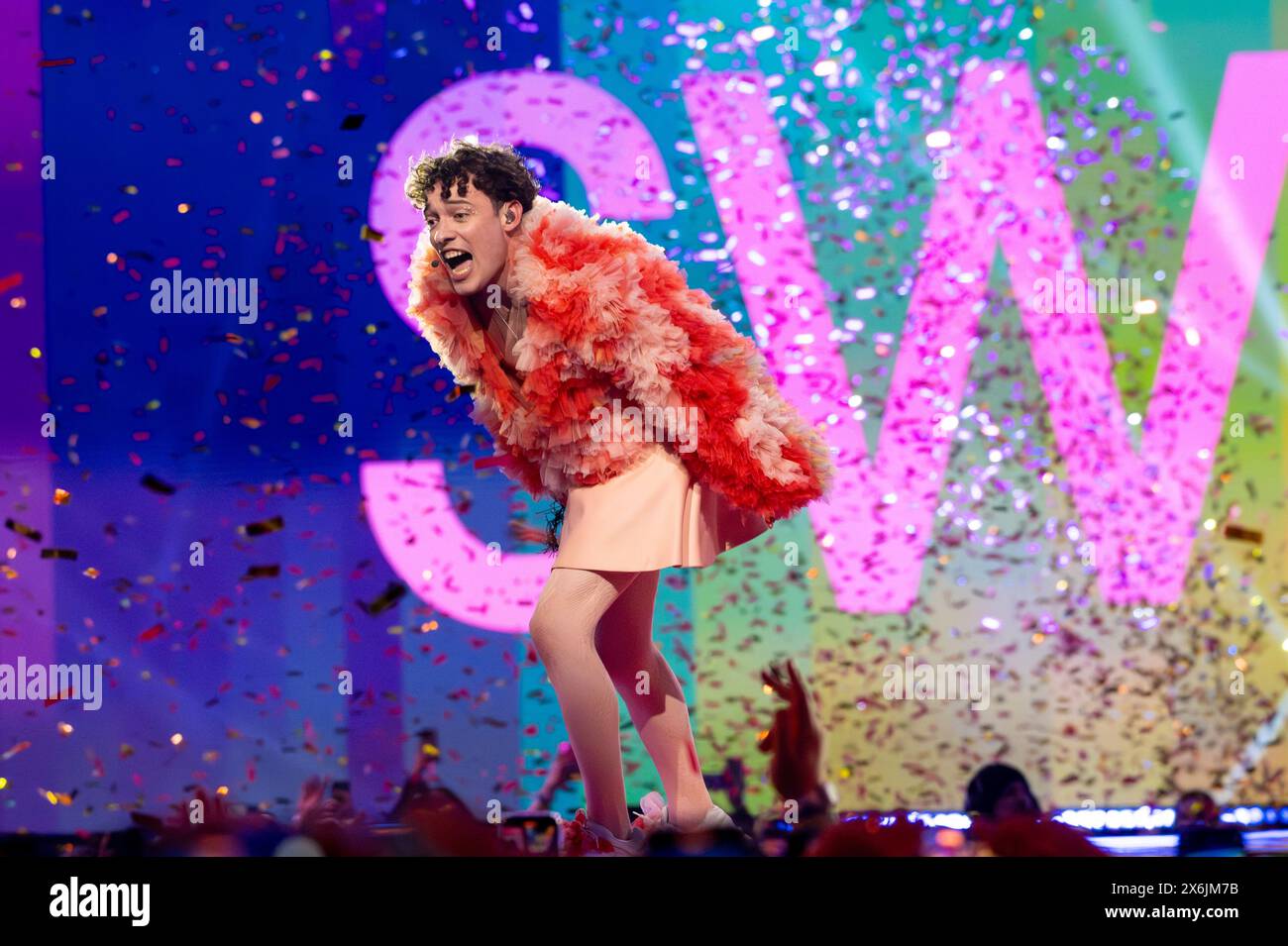 Malmo, Sweden - May 11th, 2024: Nemo Mettler representing Switzerland ...