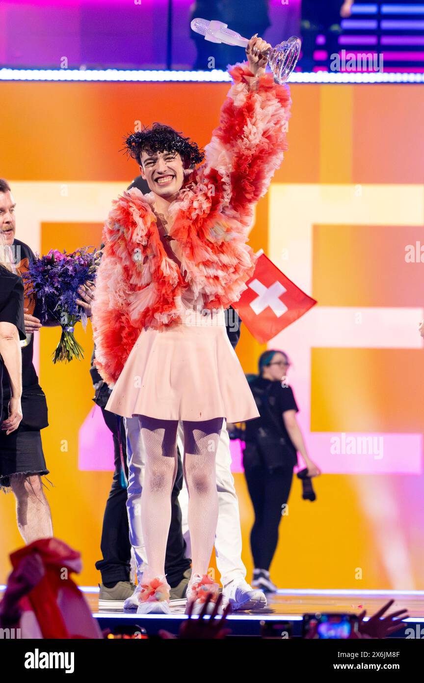 Malmo, Sweden - May 11th, 2024: Nemo Mettler representing Switzerland ...