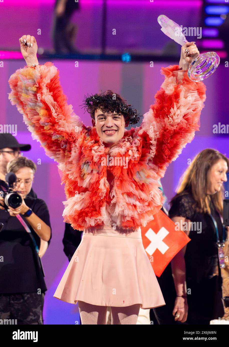 Malmo, Sweden - May 11th, 2024: Nemo Mettler representing Switzerland ...