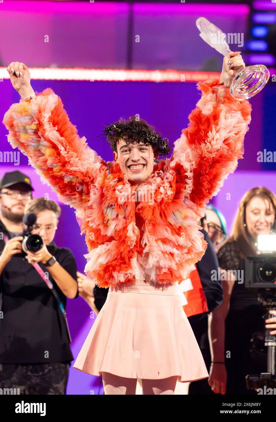 Malmo, Sweden - May 11th, 2024: Nemo Mettler representing Switzerland ...