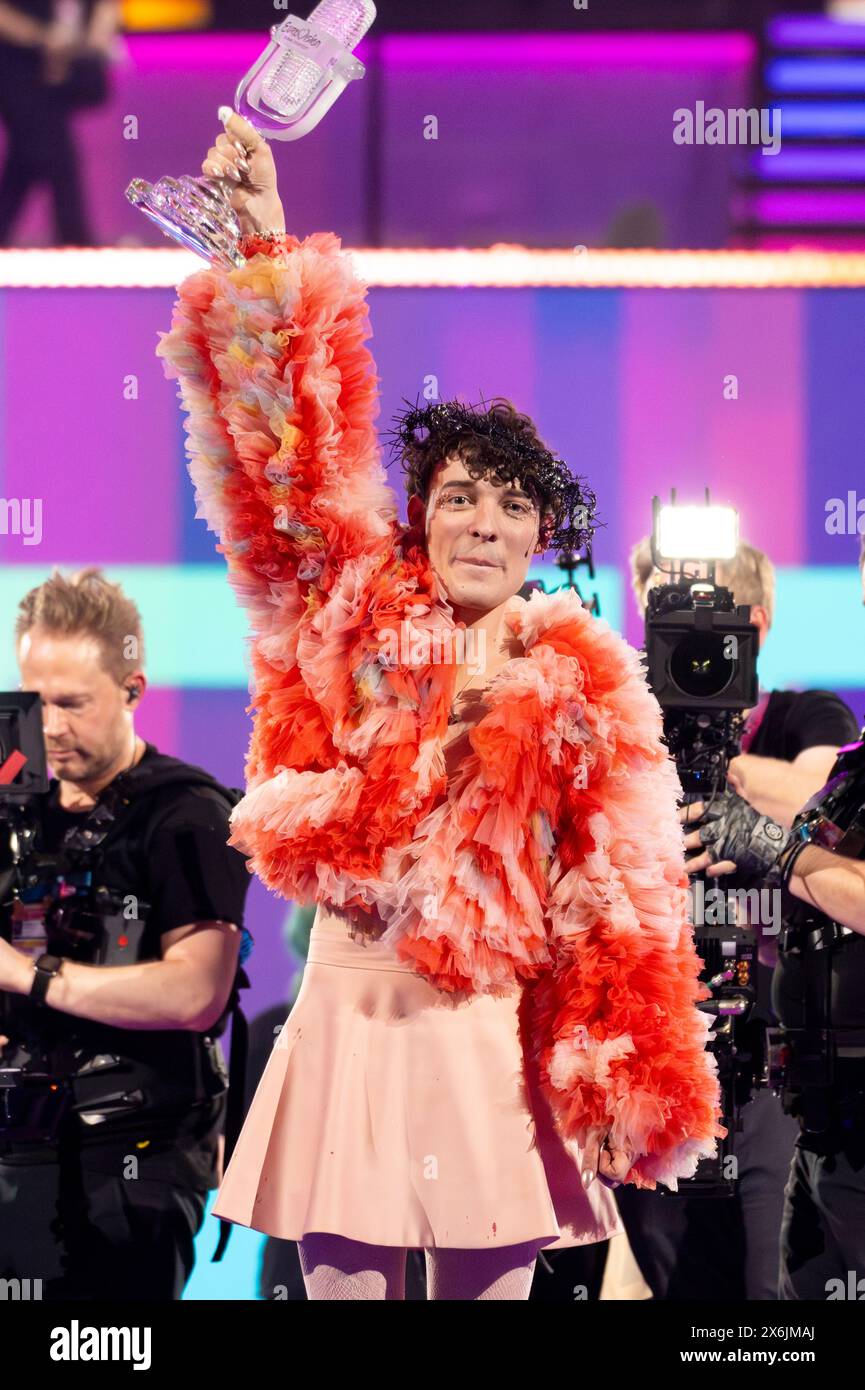 Malmo, Sweden - May 11th, 2024: Nemo Mettler representing Switzerland ...