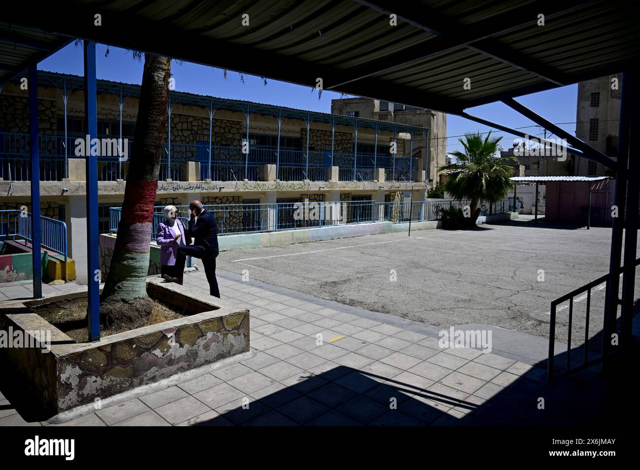Amman, Jordan. 15th May, 2024. A school pictured during a visit to the ...