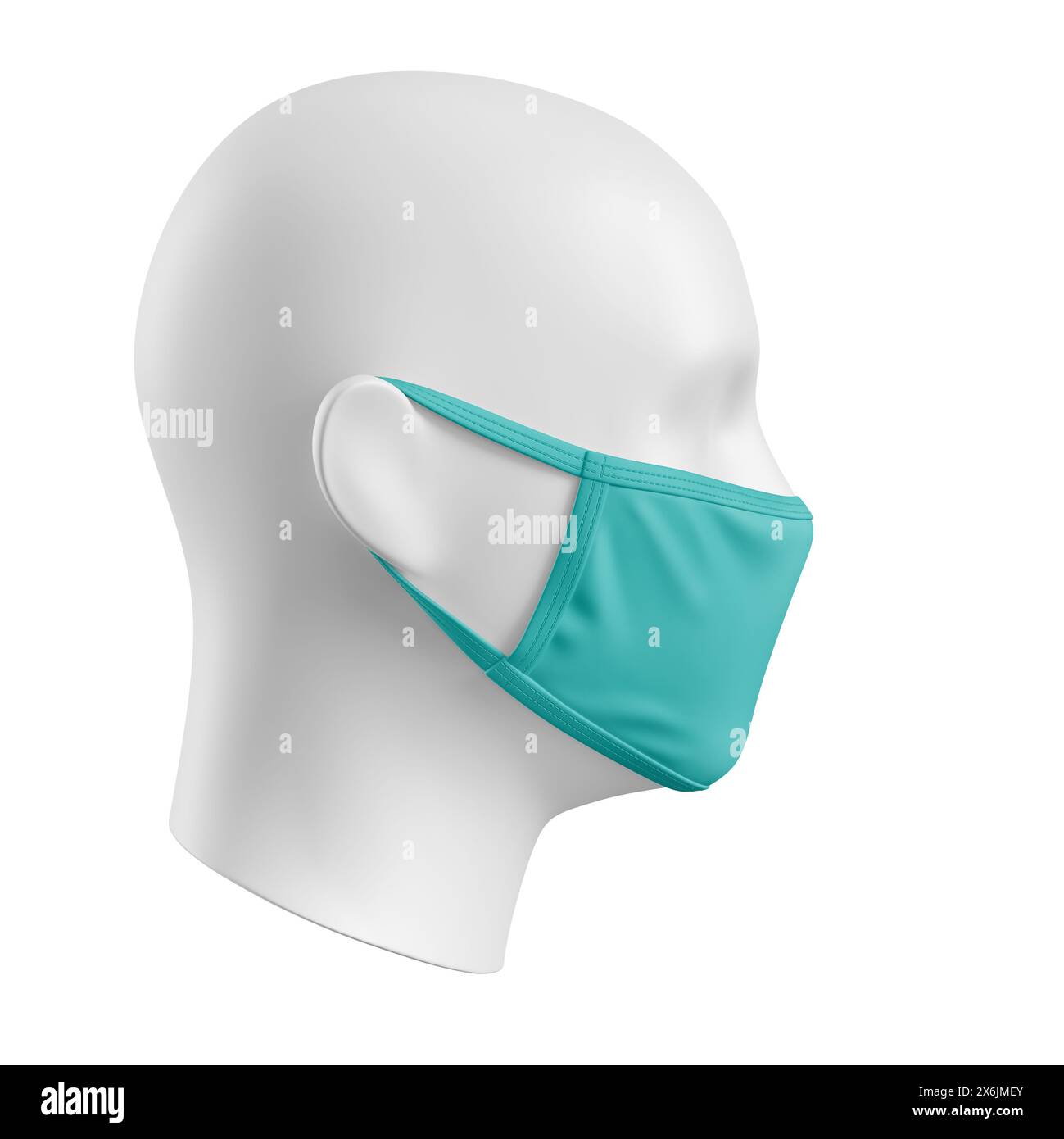 Face Mask Mockup 3D Rendering Stock Photo - Alamy