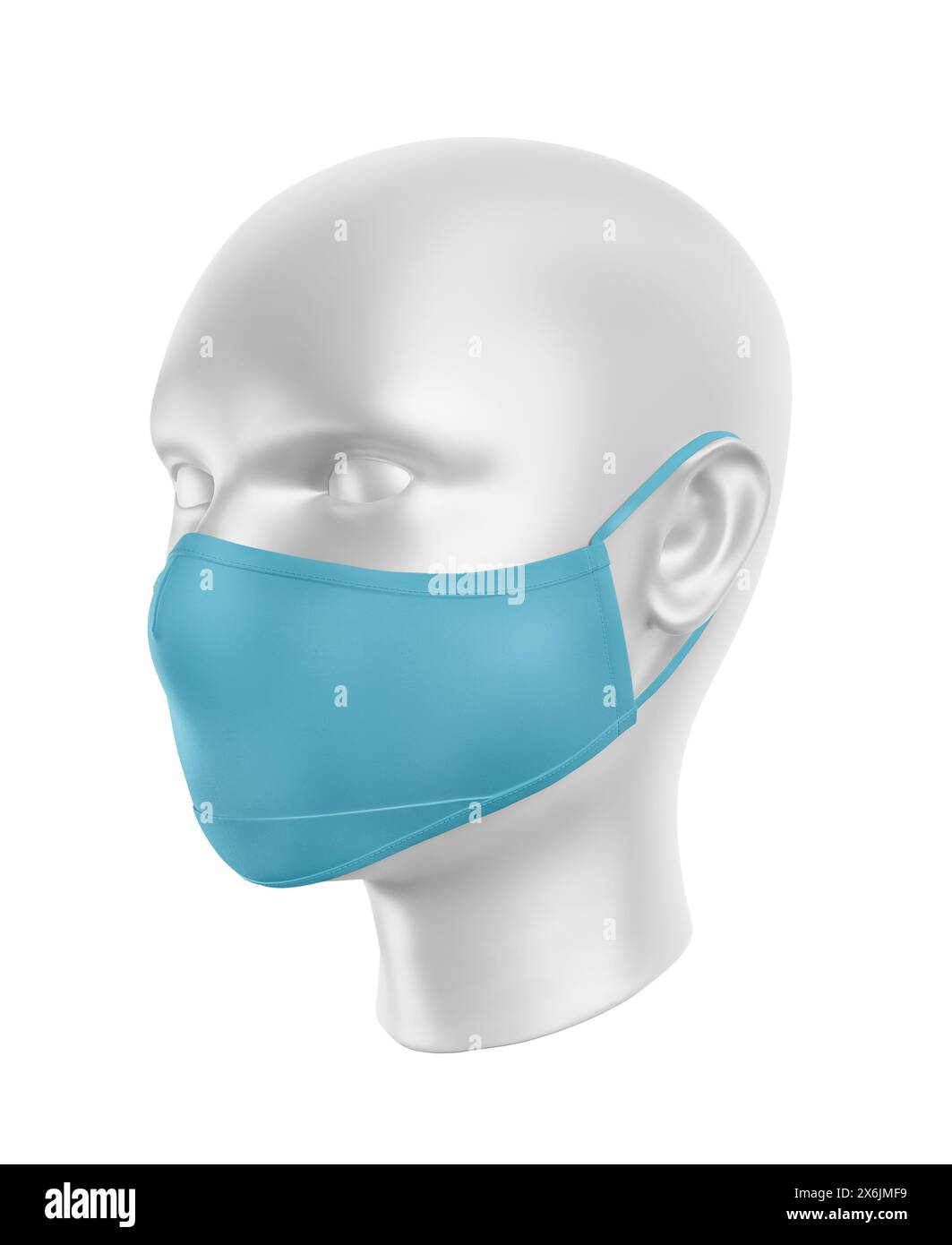Face Mask Mockup 3D Rendering Stock Photo - Alamy