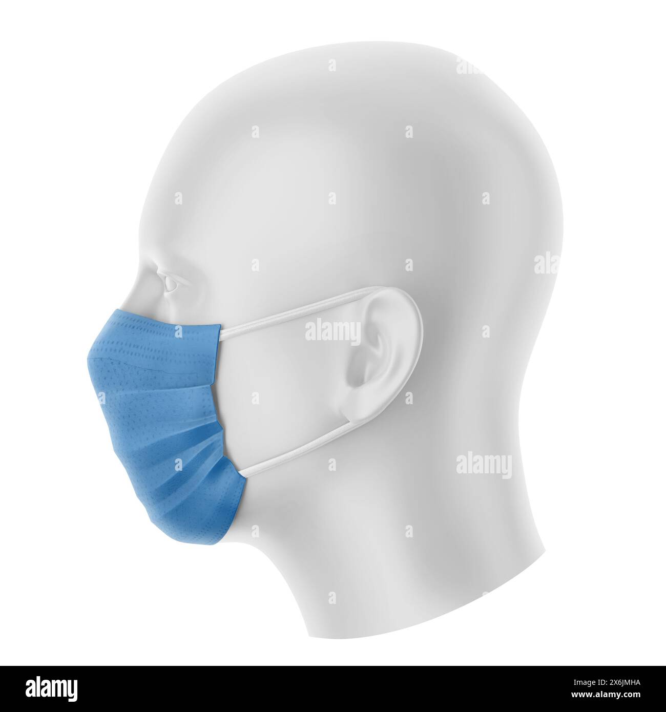 Face Mask Mockup 3D Rendering Stock Photo - Alamy