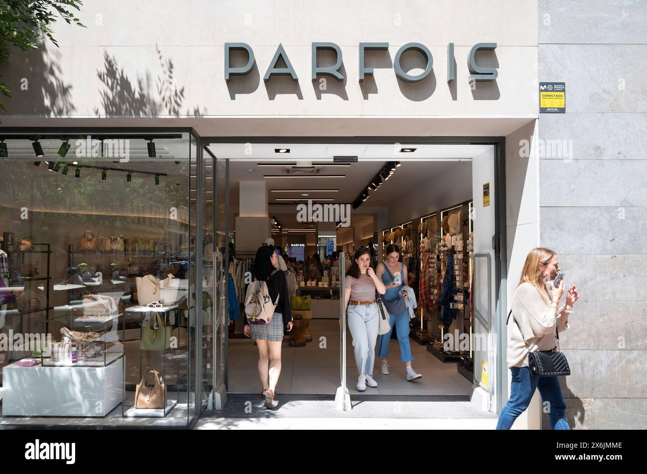 Shoppers are seen at the Portuguese women's accessories brand Parfois ...