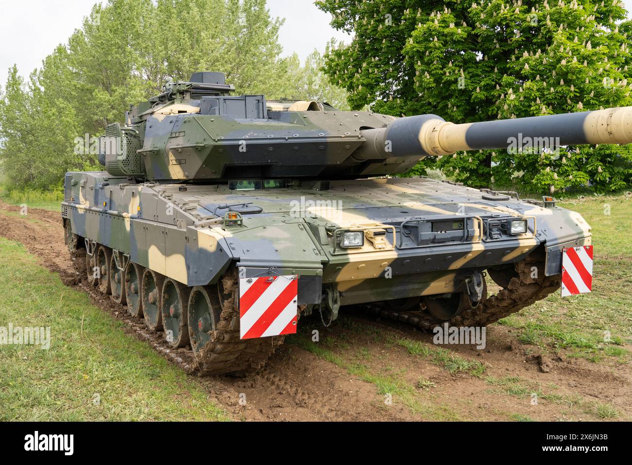 German-made Leopard 2A7 tank with camouflage Stock Photo - Alamy