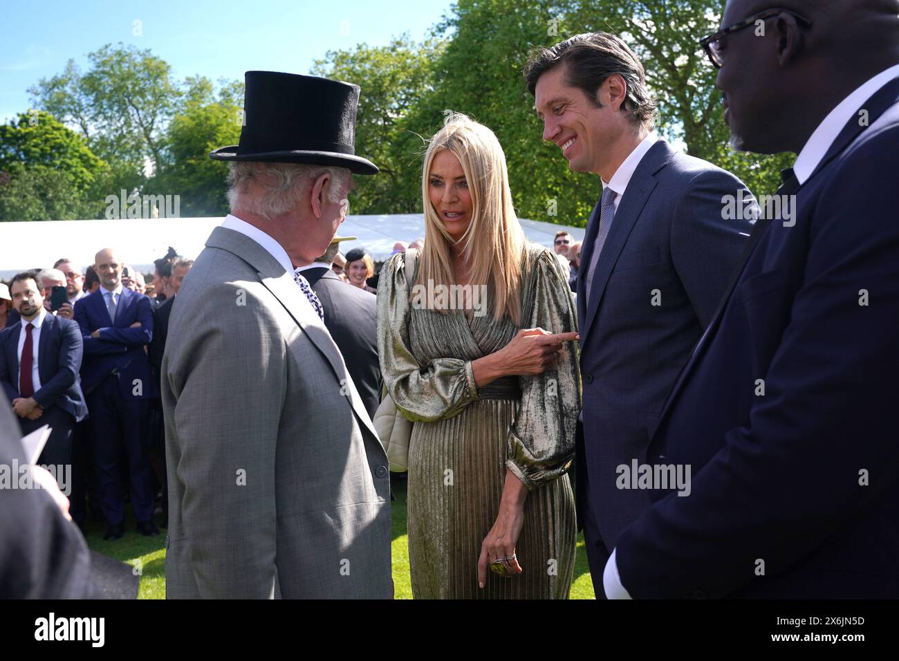 King Charles III speaks with Tess Daly and Vernon Kay at The Sovereign ...