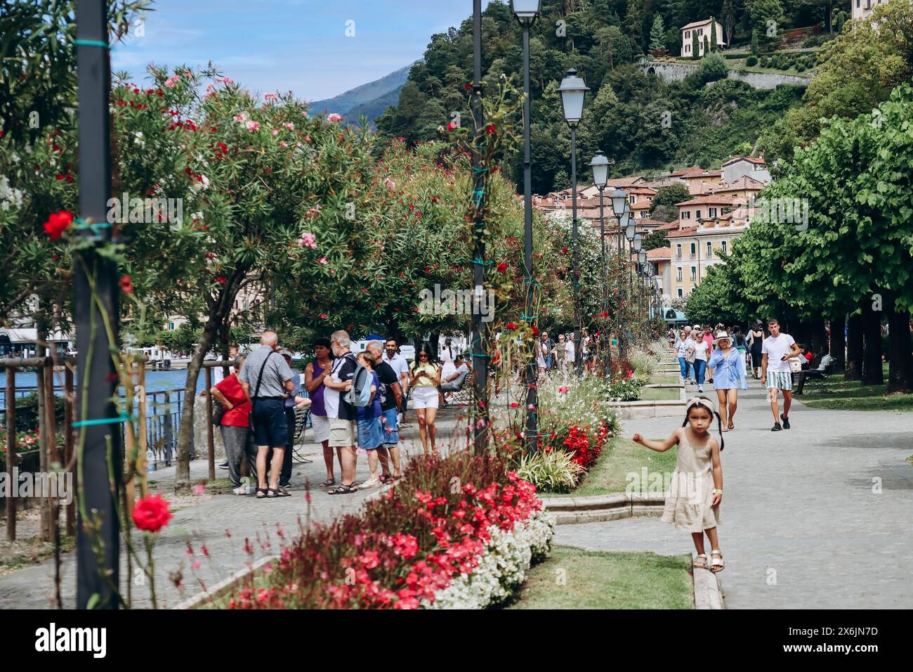 Bellagio, Italy - August 8, 2023: View of the city center of Bellagio ...
